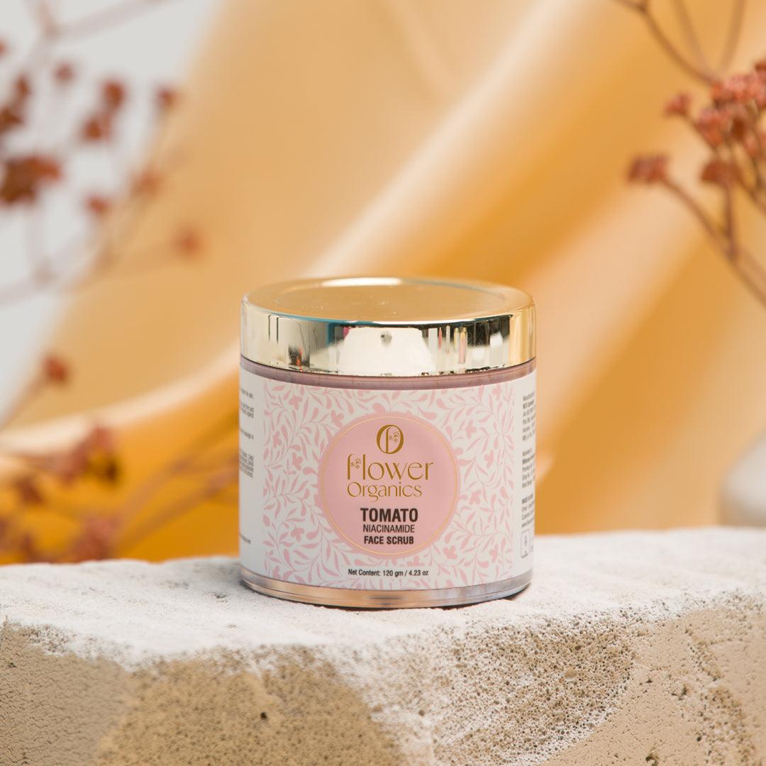 Tomato & Niacinamide Face Scrub - 120 gm – Flower Organics